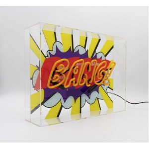 BANG Neon Sign – Comic Book Style Batman Gift | Smithers London