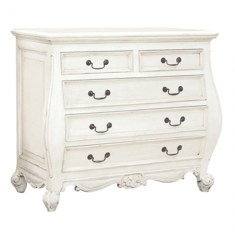 White French Bombe Chest of Drawers - Smithers