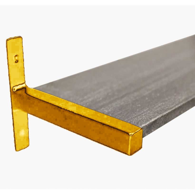 Marble Shelf - White or Black | Gold Brackets - Smithers - UK • UK, US ...