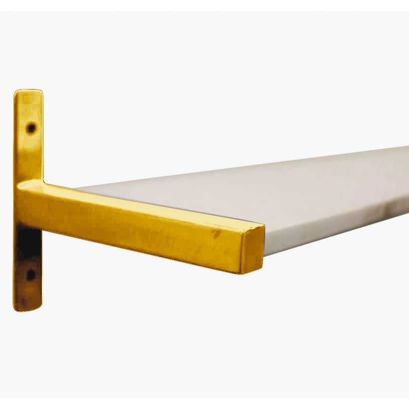 Marble Shelf - White or Black | Gold Brackets - Smithers - UK • UK, US ...
