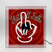 Bugs Bunny Middle Finger Neon Sign - Smithers
