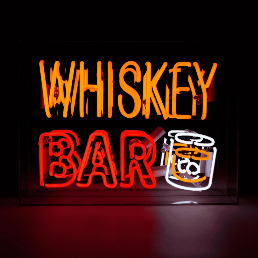 Whiskey Bar' Glass Neon Light Sign: Smithers