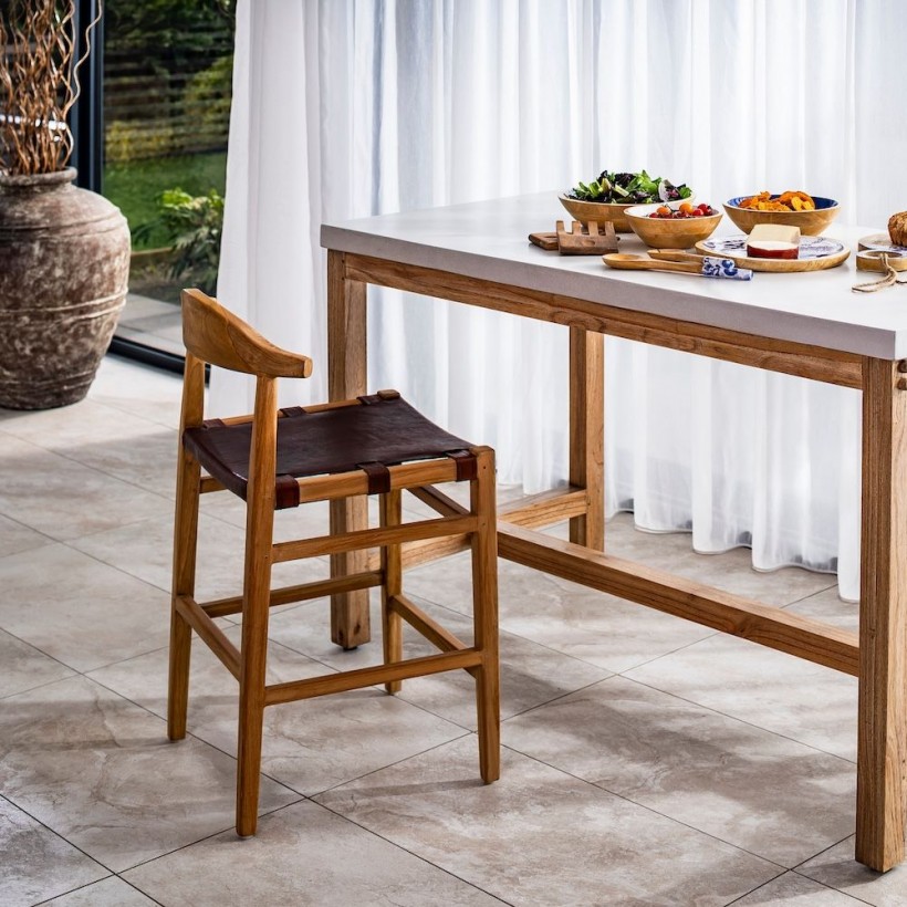 Real Leather Breakfast Bar Stools For Kitchen: Smithers