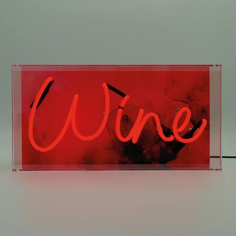 Wine Neon Sign | Red Neon Wall Light for Kitchens & Home Bars