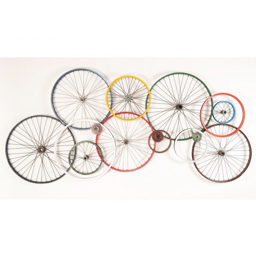 Bicycle Wall Art | Wheels Recycled on Walls Urban Reclaimed Metal • UK ...