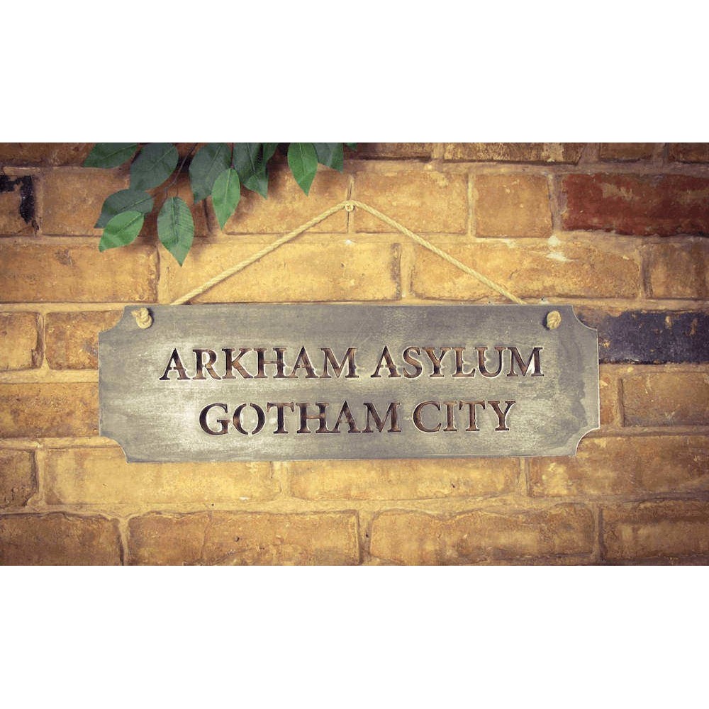 Batman Arkham City Wall Decor Comic Sign Gotham City Asylum