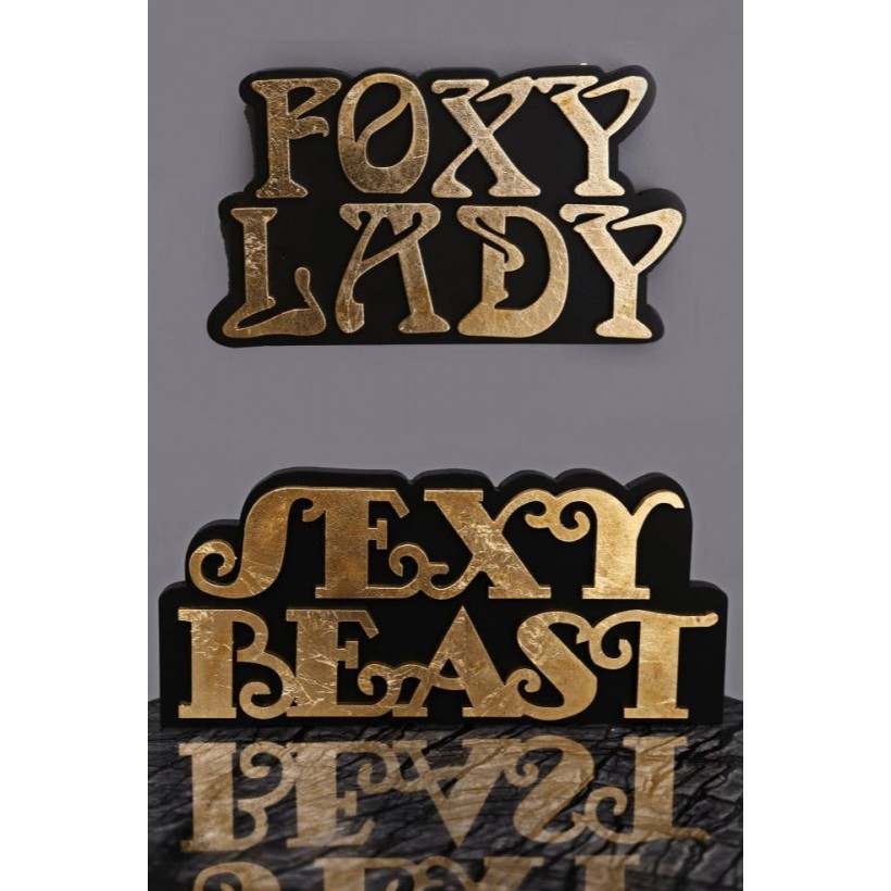 FOXY LADY Wall Signs | Sexy Beast Sign | Luxury Gifts For Her and Him ...