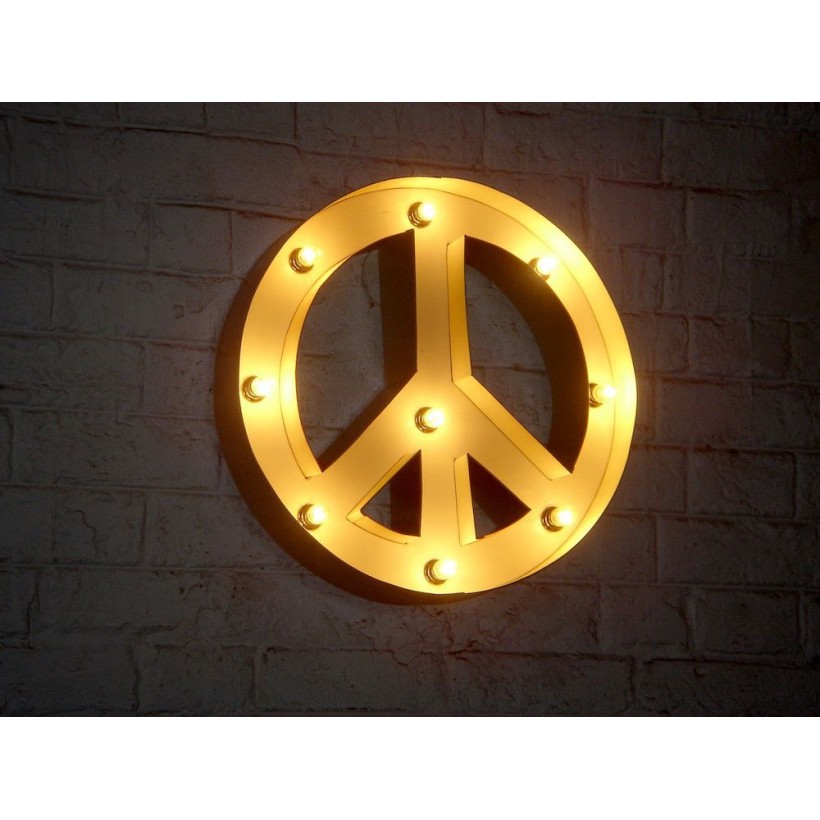 Peace Light Up Bulb Sign | Decorative | Marquee Letters • Smithers of ...