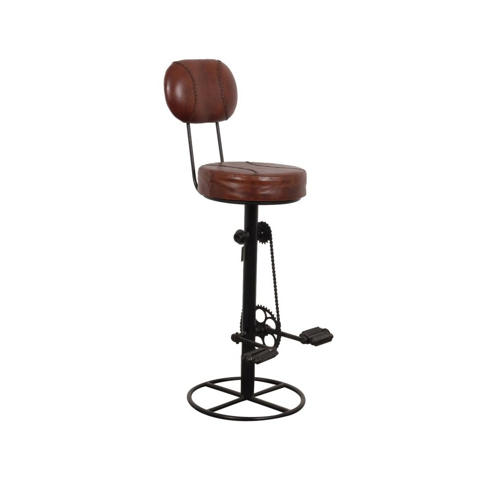 Cycle Bar Stool with Backrest