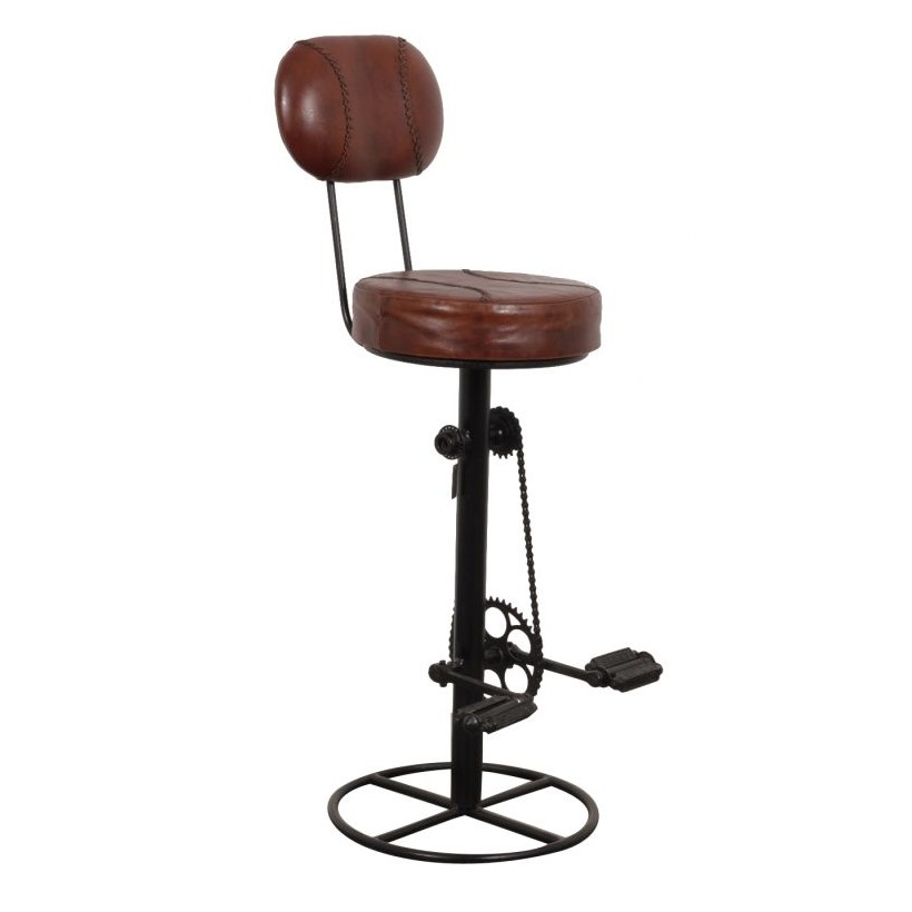 Cycle Bar Stool with Backrest
