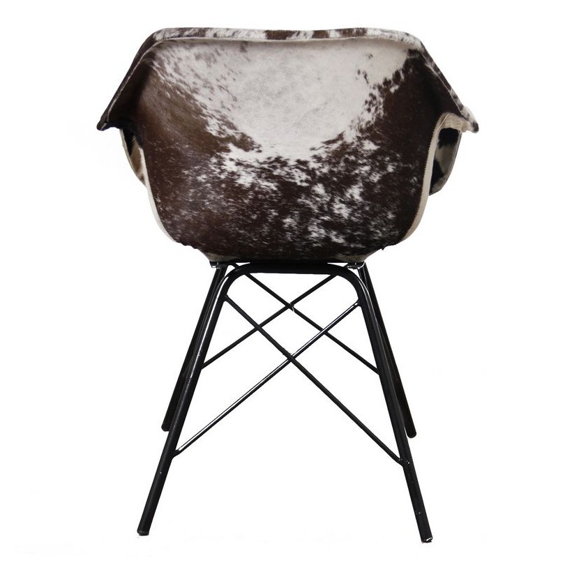 Leather Bucket Dining Chairs Brown Industrial Style at Smithers UK • UK ...