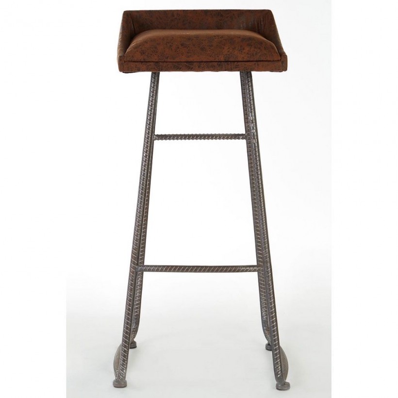 Rebar Bar Stools |INDUSTRIAL LEATHER - Commercial