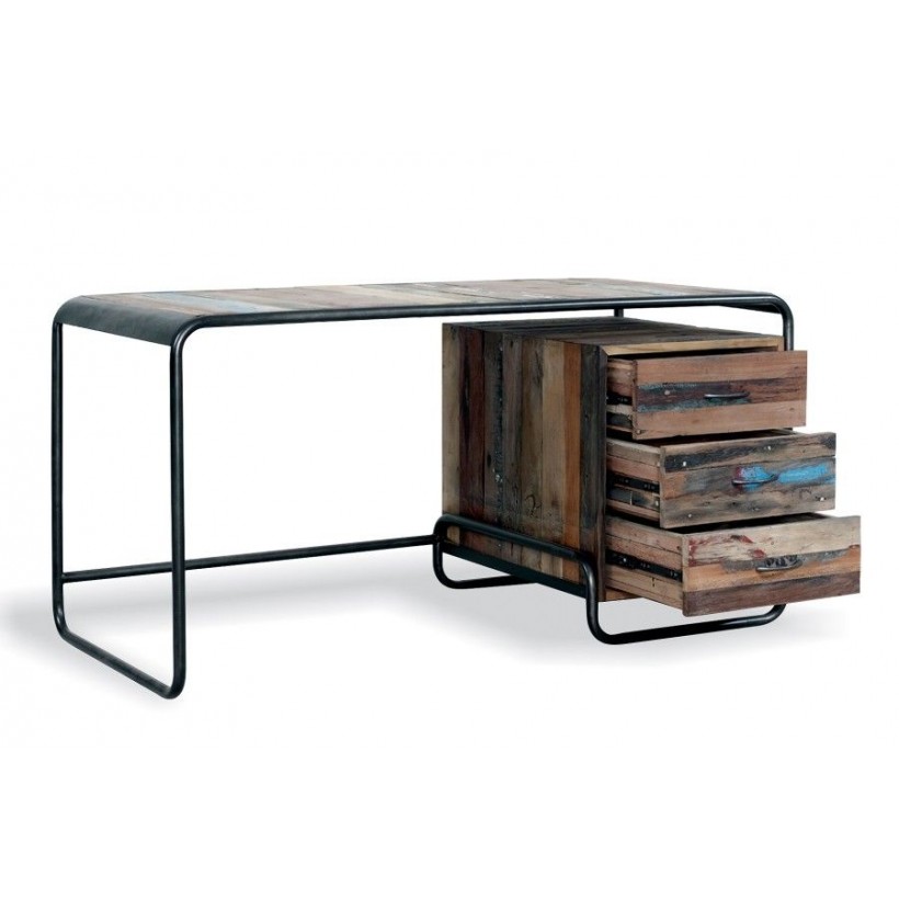 Reclaimed Wood Computer Office Desk • UK, US & Canada