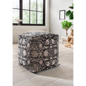 Chenille Footstool • Vintage