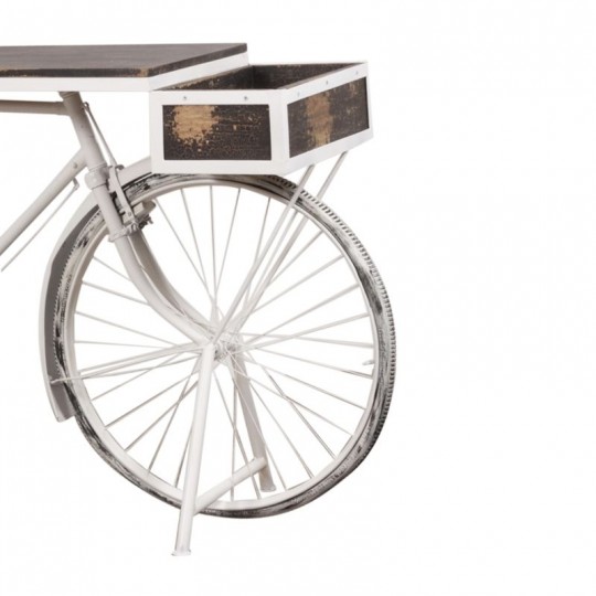 White Cool Urban Bicycle Table Console Restaurants Bar Eating Area