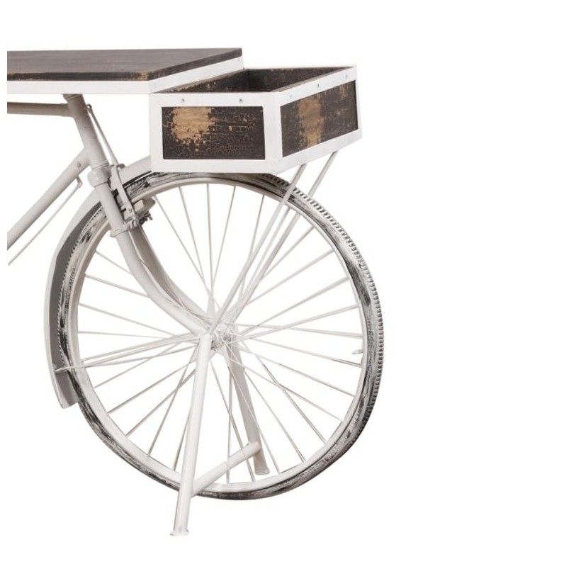 White Cool Urban Bicycle Table Console Restaurants Bar Eating Area • UK ...