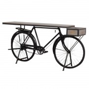 White Cool Urban Bicycle Table Console Restaurants Bar Eating Area