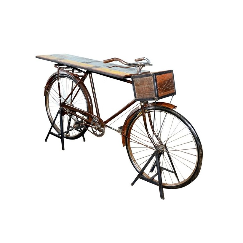 White Cool Urban Bicycle Table Console Restaurants Bar Eating Area • UK ...