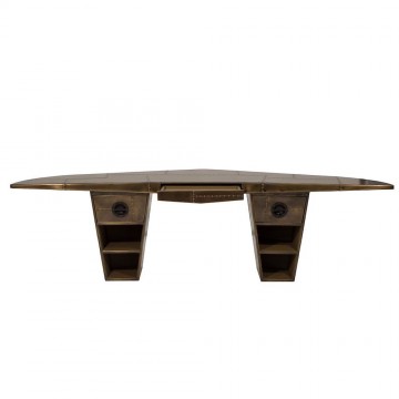 Aviator Wing Desk | Chrome WWII-Inspired Aircraft Aviation Office