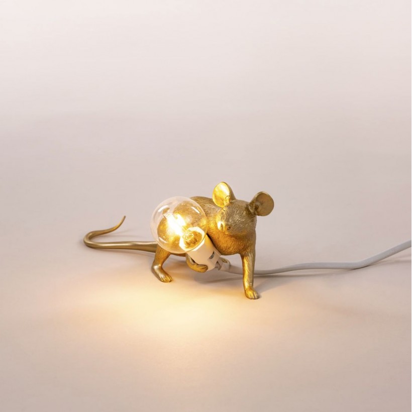 Seletti Gold Mouse Lamps • UK, US & Canada