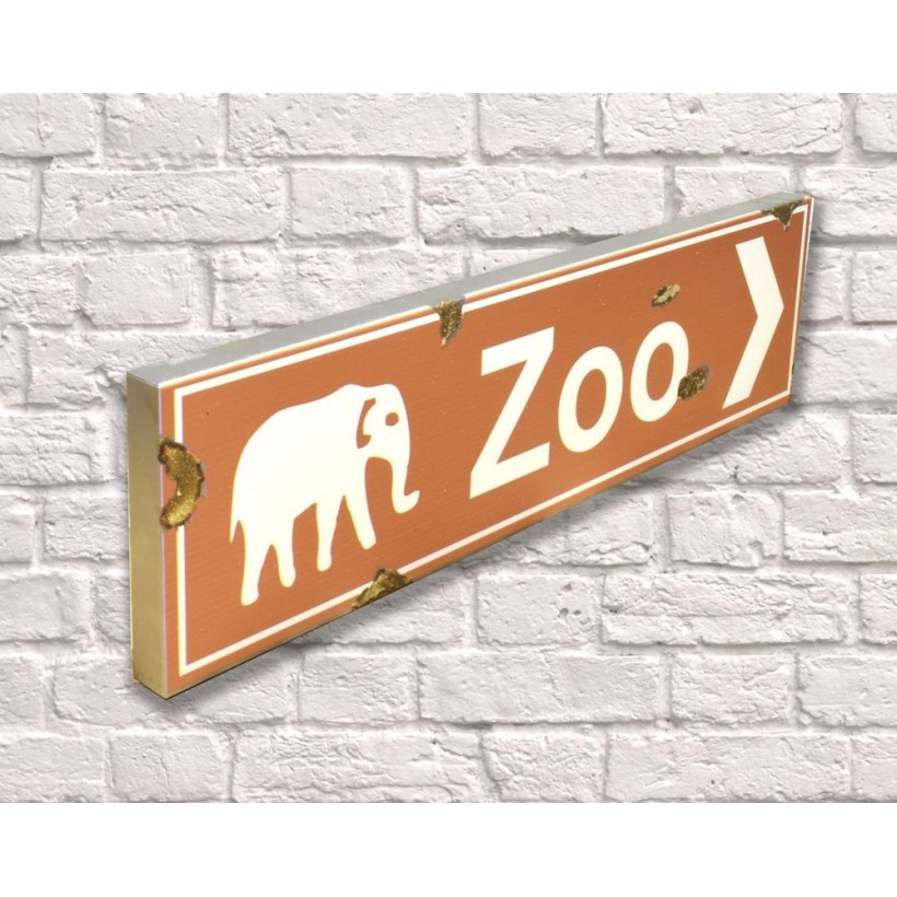 Metal Wall Hanging Zoo Sign • UK, US & Canada